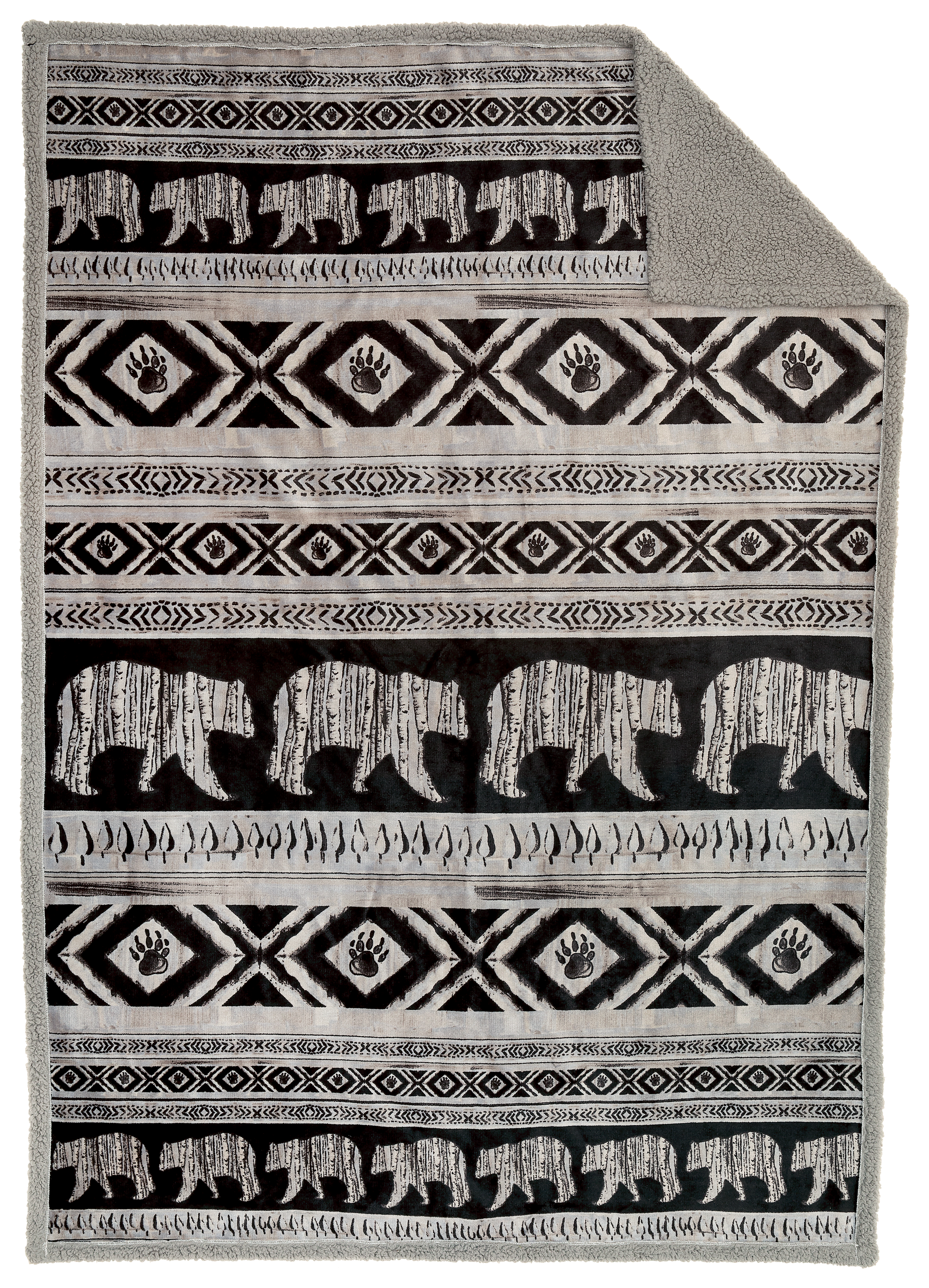 Bob Timberlake Birch Bear Reversible Luxury Fleece Throw | Cabela's